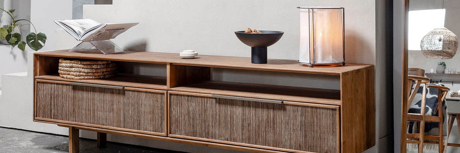 Handcrafted Media Units UK | Teak TV & Entertainment Storage | BluBambu