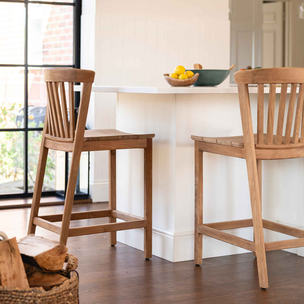 Solo Kitchen Bar Stool - Reclaimed Teak Bar Seating
